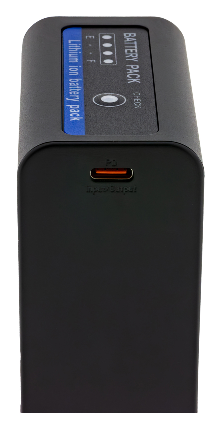 VOLTRONIC SHOP | VTPro Akku mit PD20W USB-C in/out f. Sony NP-F970 F960 F950 PD20W USB-A 5V/2A ...