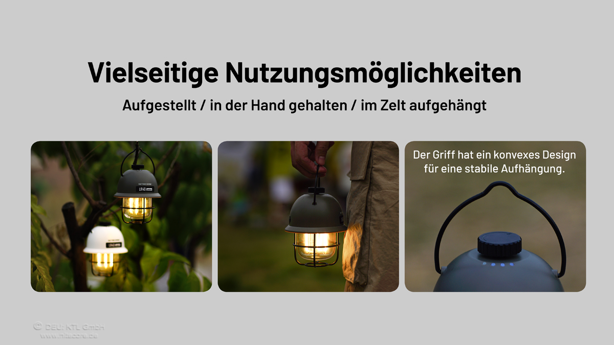 VOLTRONIC SHOP | Nitecore Pro Campinglaterne LR40 - oliv