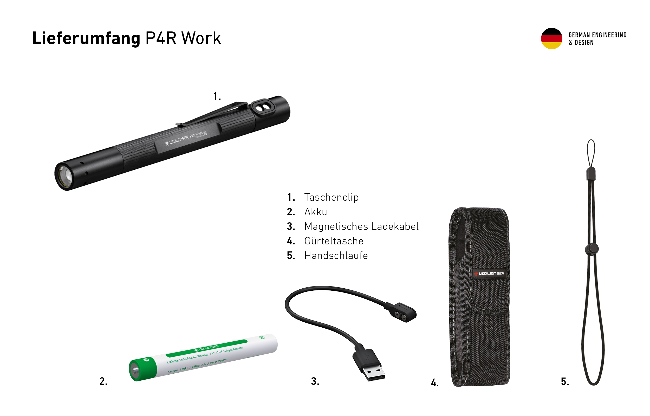 VOLTRONIC SHOP | Led Lenser Penlight P4R Work inkl. Li-ion Akku