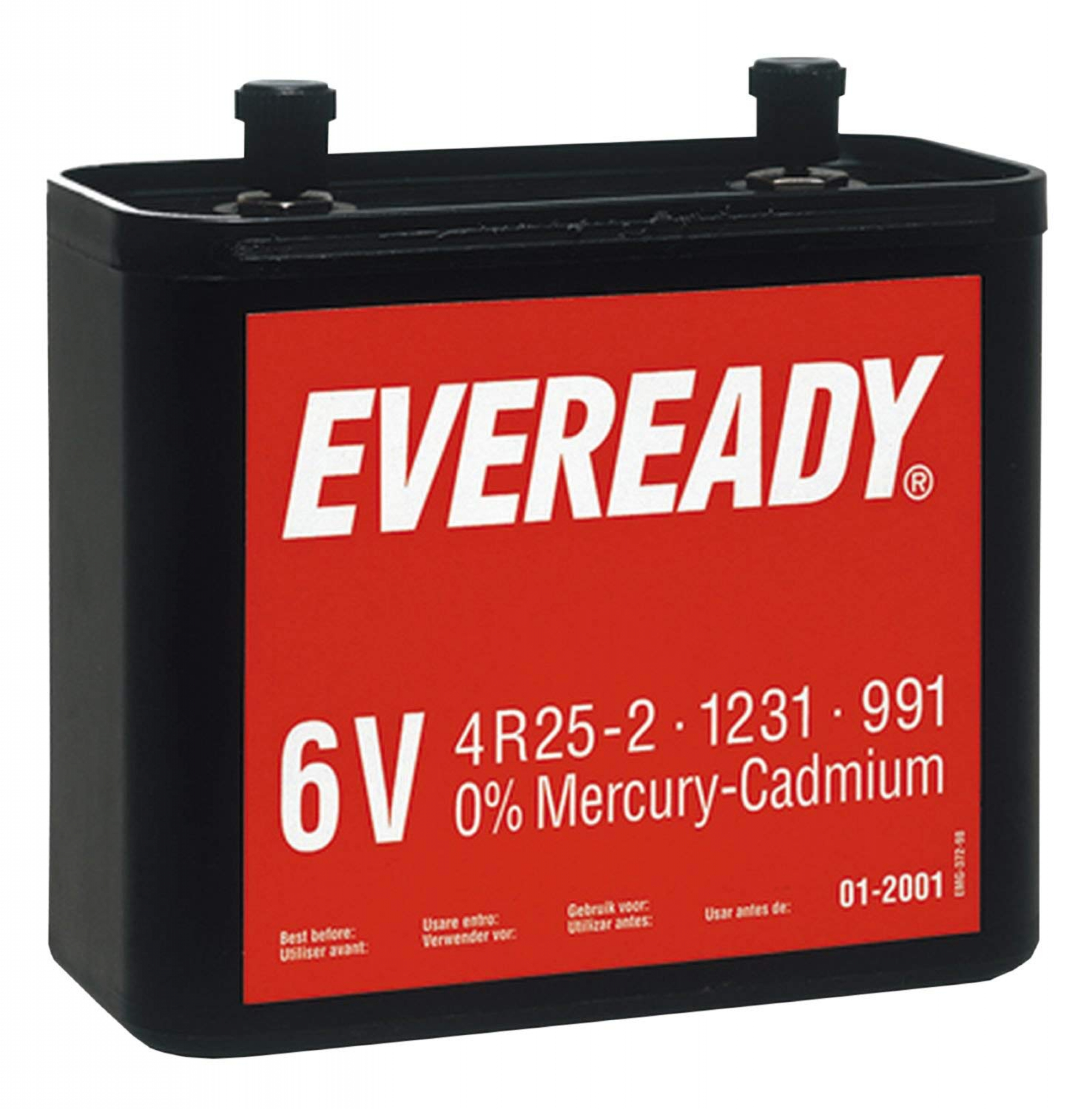 VOLTRONIC SHOP | Eveready Blockbatterie 4R25-2 Porto 22Ah 6V