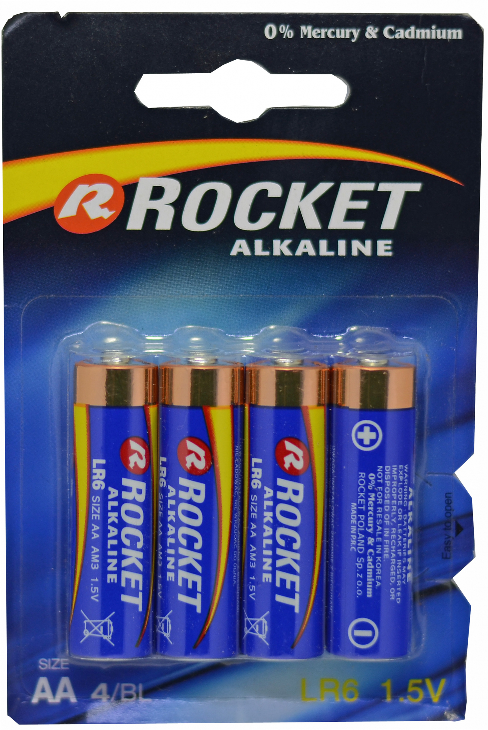 VOLTRONIC SHOP | ROCKET Alkaline Blue LR6-AA-Mignon 4er Blister