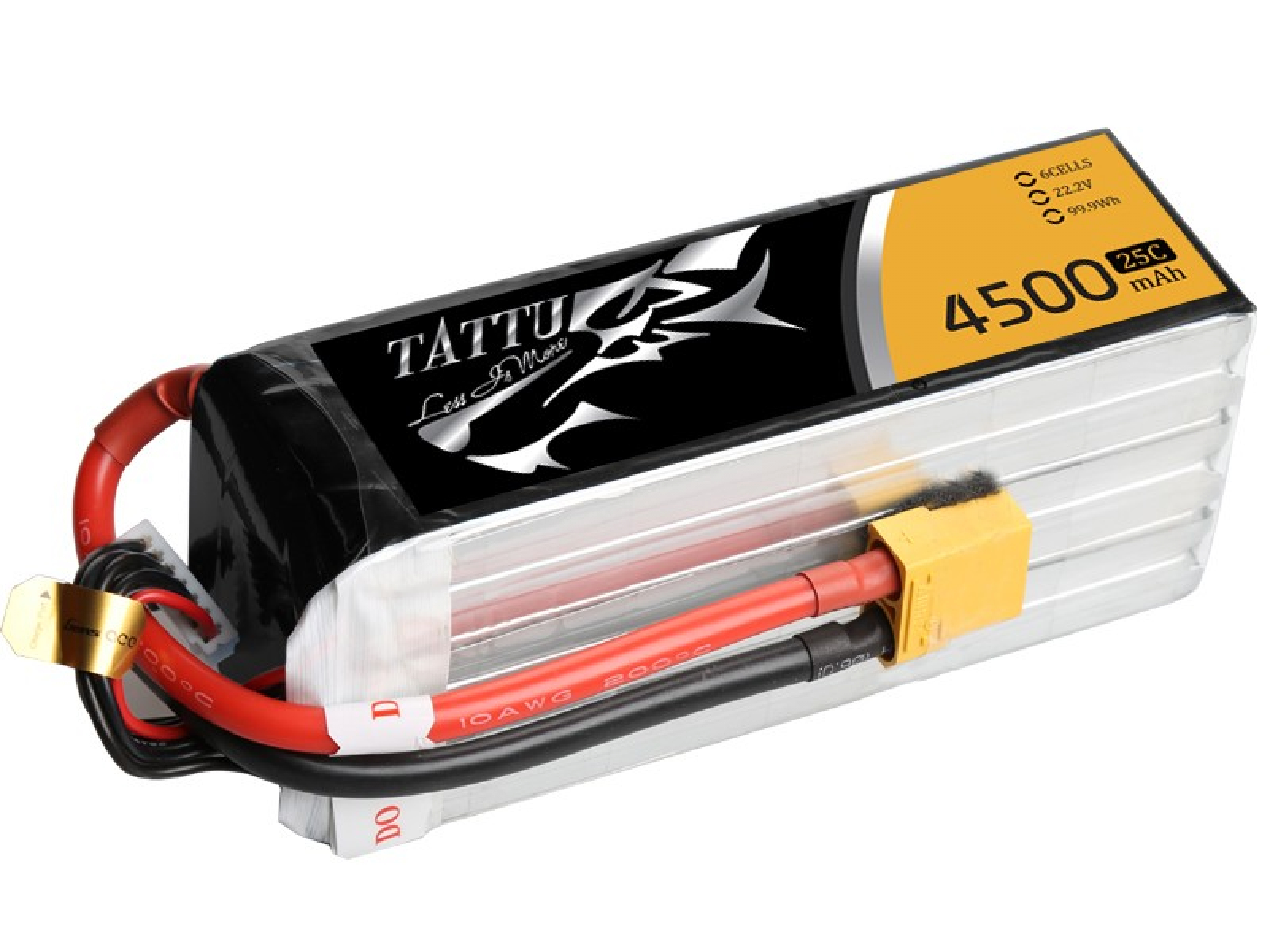 VOLTRONIC SHOP | Tattu 4500mAh 22,2V 25C 6S1P Lipo Akku mit XT90