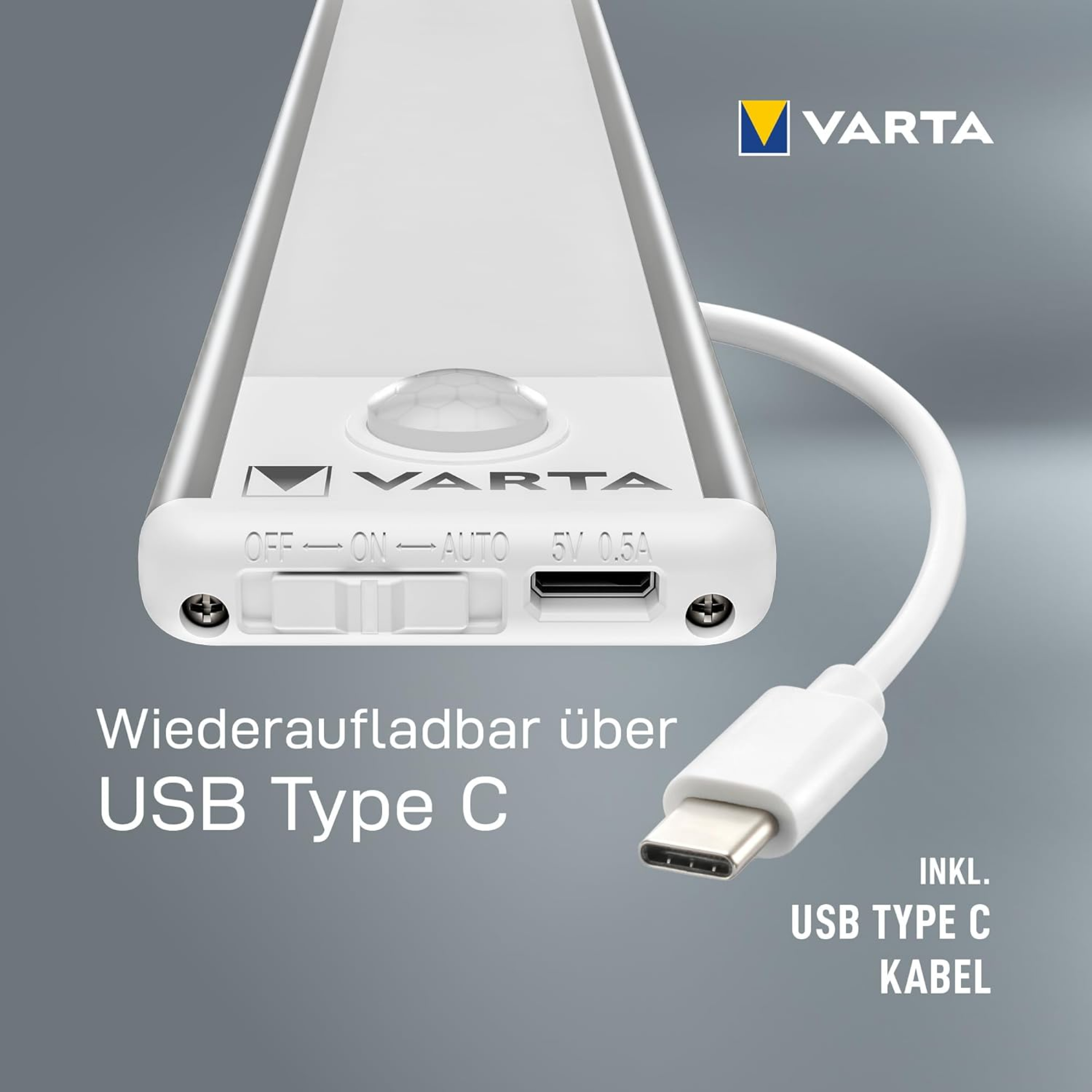 VOLTRONIC SHOP | Varta Motion Sensor Slim Light - wiederaufladbar